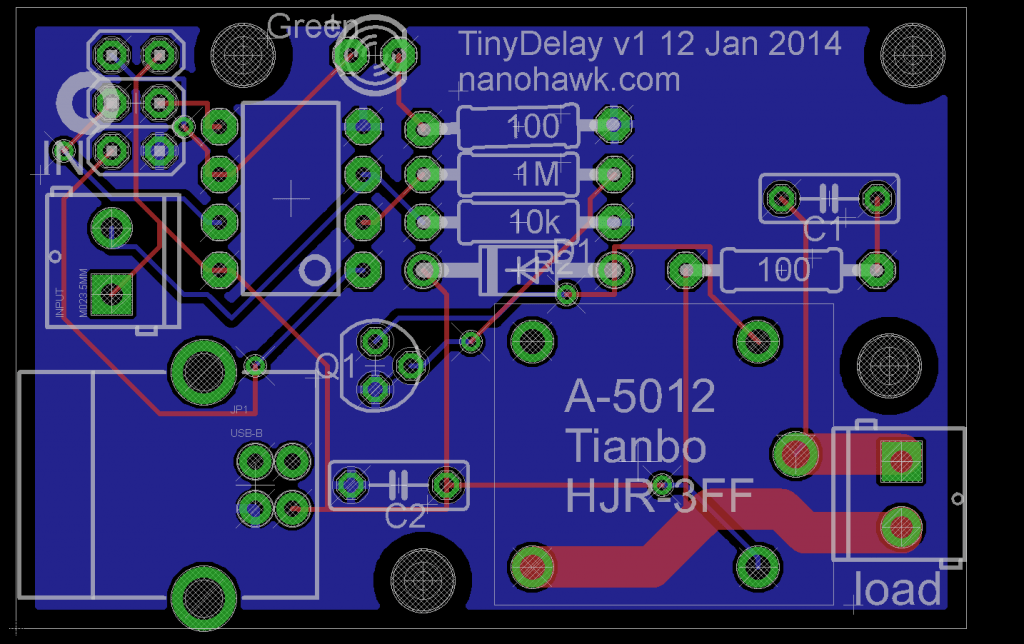 TinyDelay - timed relay - NanoHawk