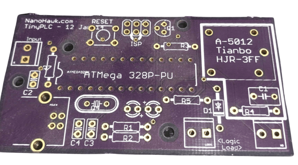 TinyPLC-Solo, a single channel Arduino based PLC PCB kit - NanoHawk