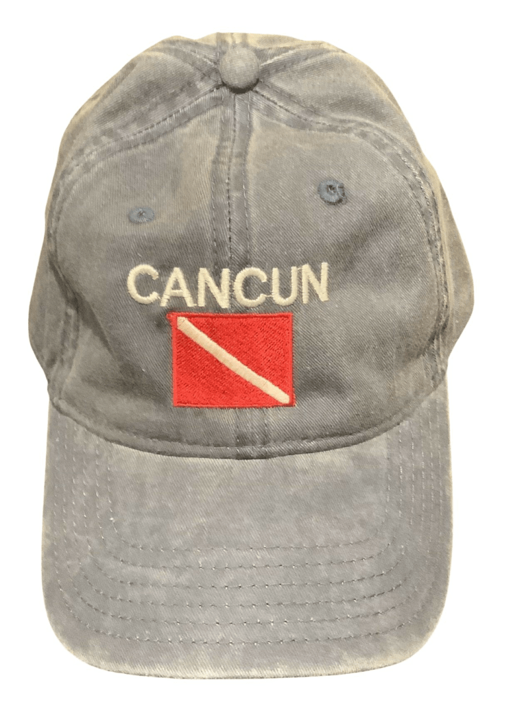 Cancun Dive Hat - Embroidered Adjustable Scuba Diving Cap - NanoHawk