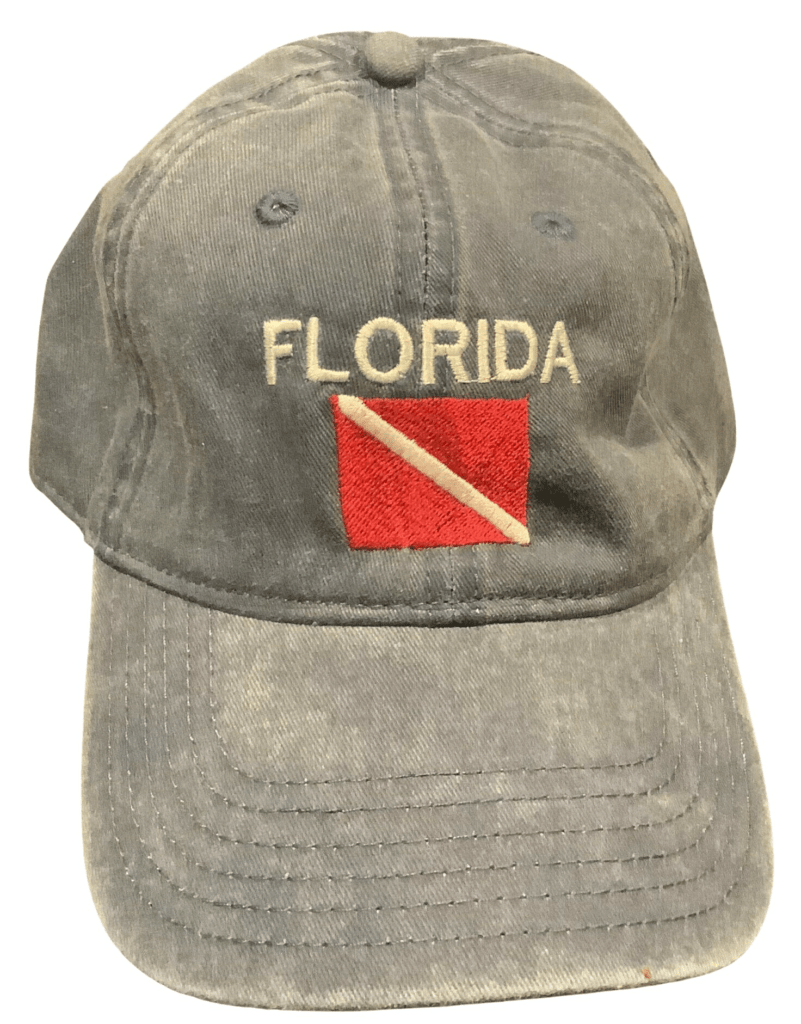 Florida Dive Hat - Embroidered Adjustable Scuba Diving Cap - NanoHawk