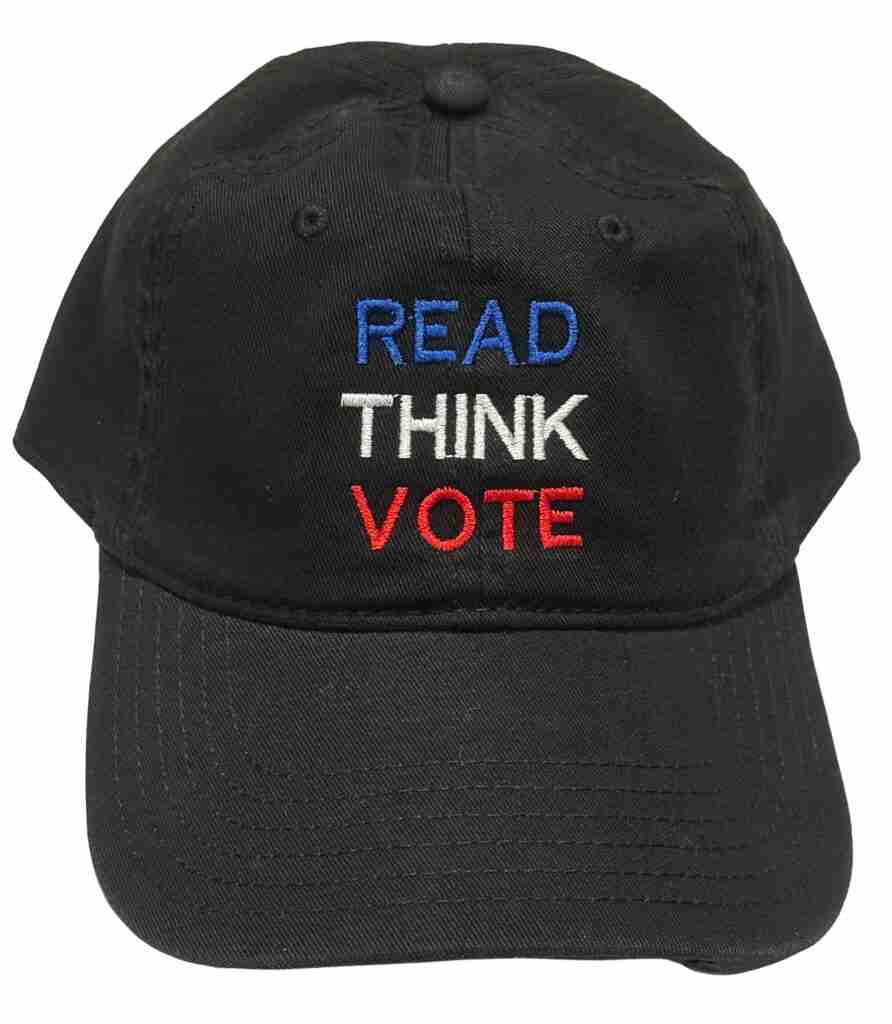 Read Think Vote Hat 2024 - Embroidered Adjustable Cap - NanoHawk