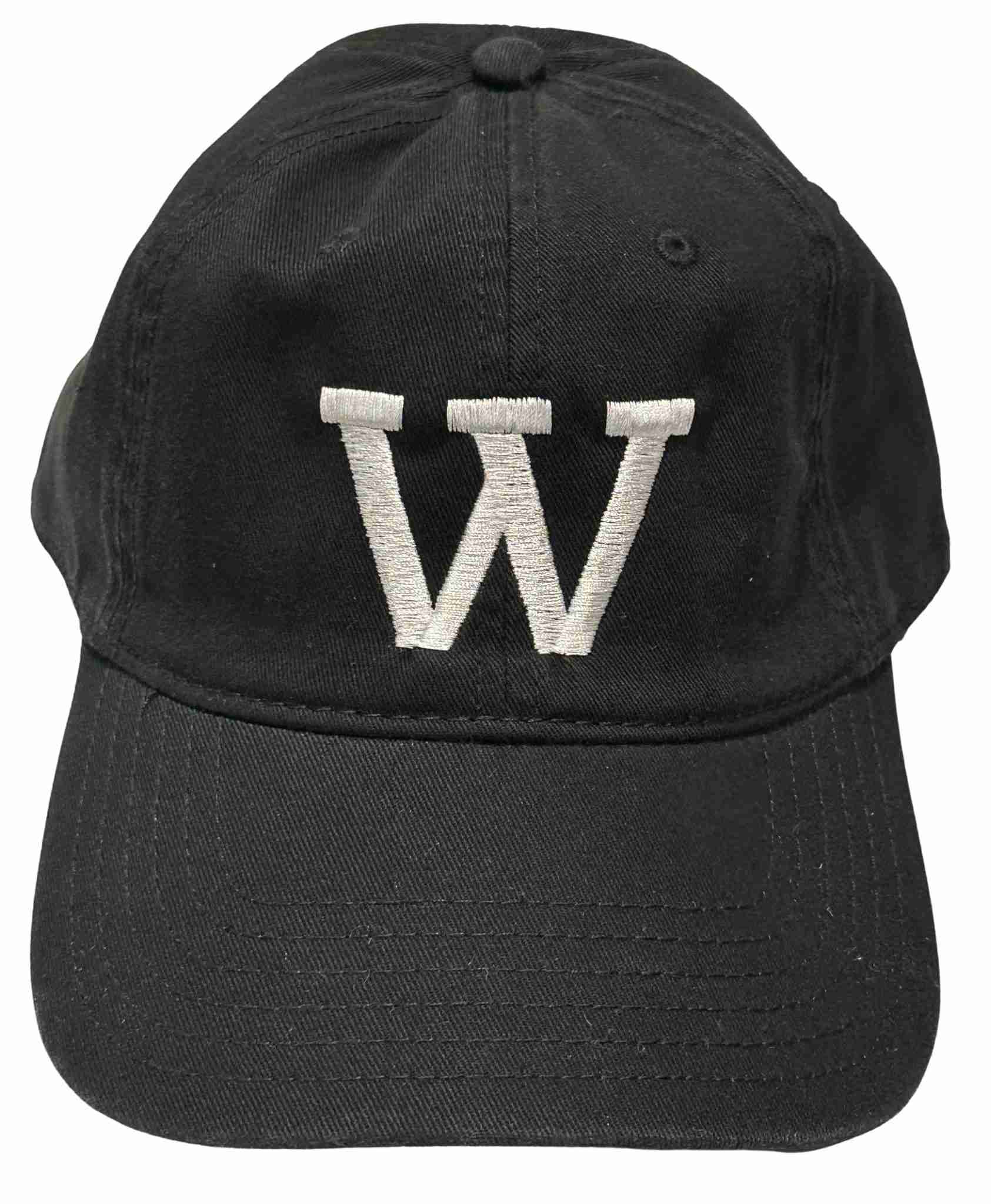 "Letter W" Hat 2320W - Embroidered Adjustable Monogram Cap - NanoHawk