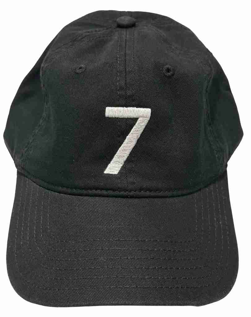 "Number 7" Hat 2320N7 - Embroidered Adjustable Monogram Cap - NanoHawk