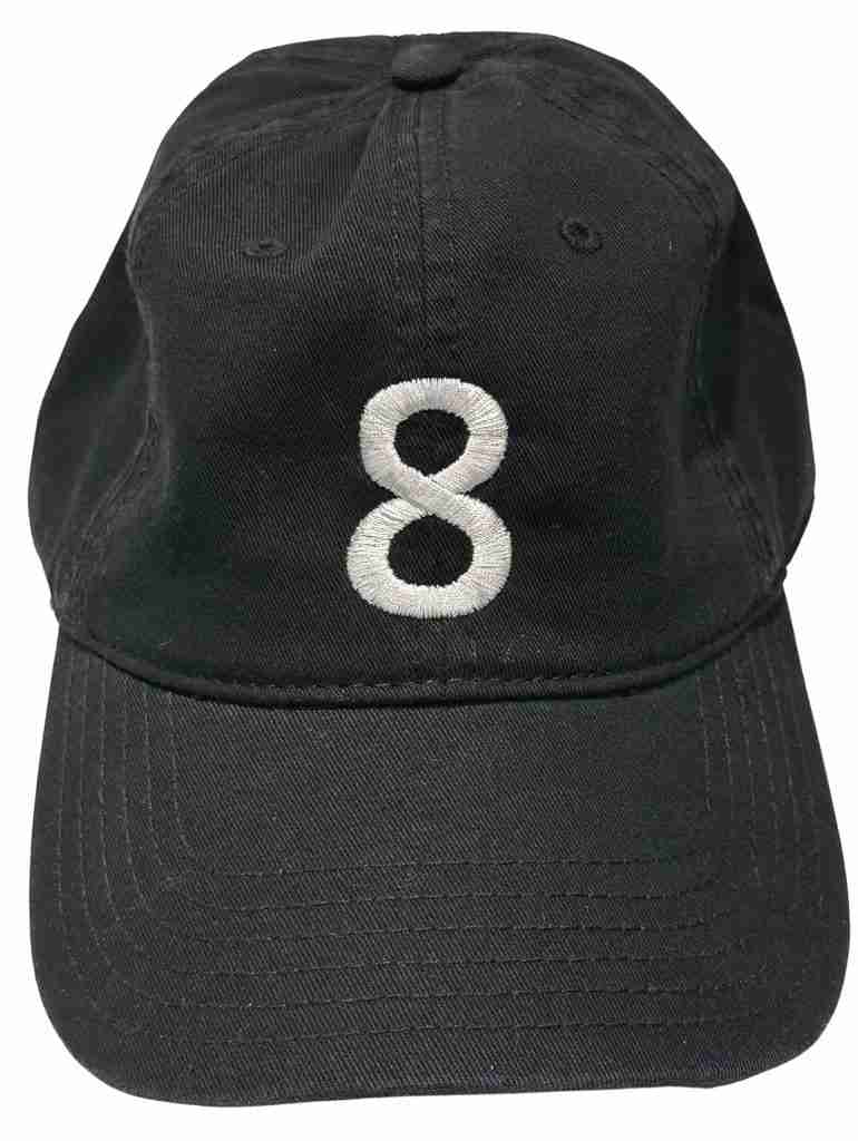 "Number 8" Hat 2320N8 - Embroidered Adjustable Monogram Cap - NanoHawk