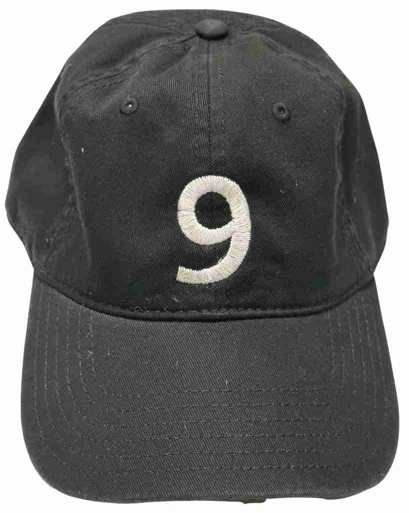 "Number 9" Hat 2320N9 - Embroidered Adjustable Monogram Cap - NanoHawk