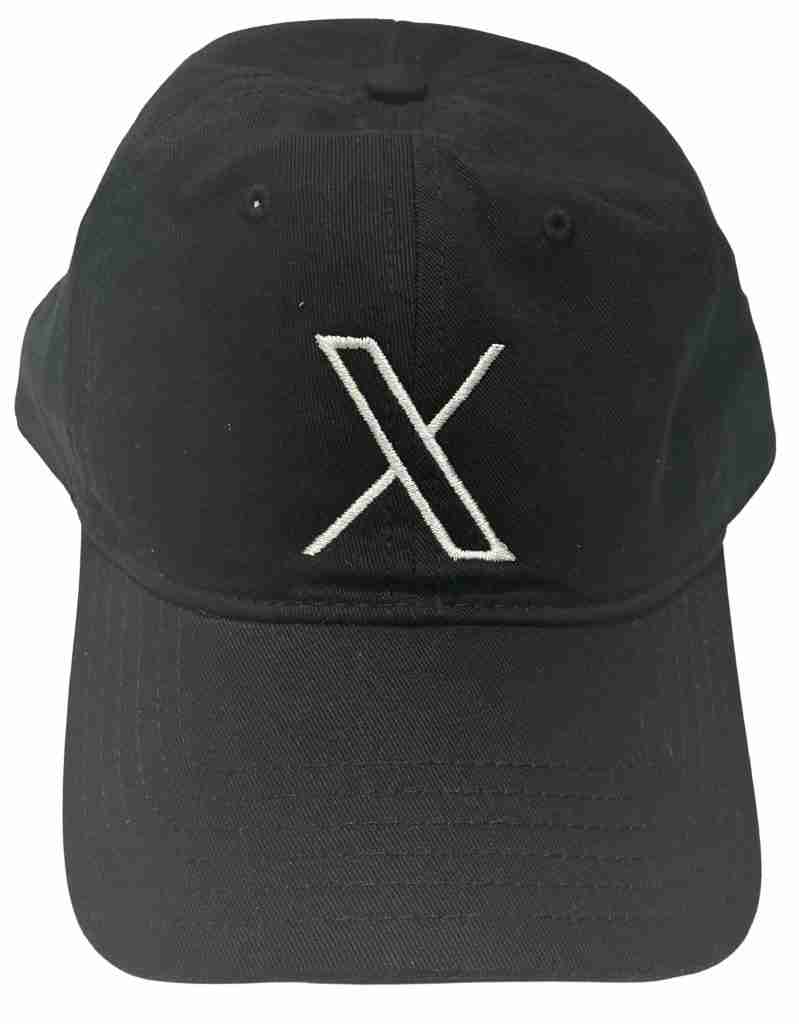 "X" Twitter Hat 2323 - Embroidered Adjustable Monogram Cap - NanoHawk